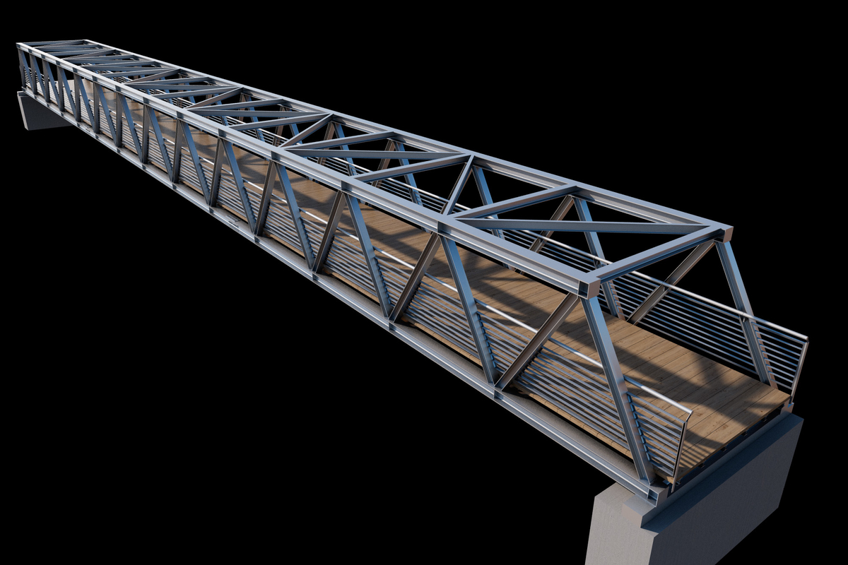 3d model bridge city