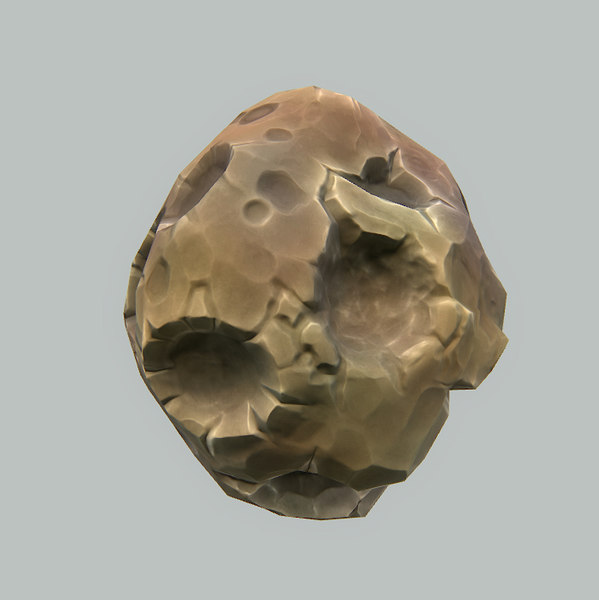 low-poly moon 3d model