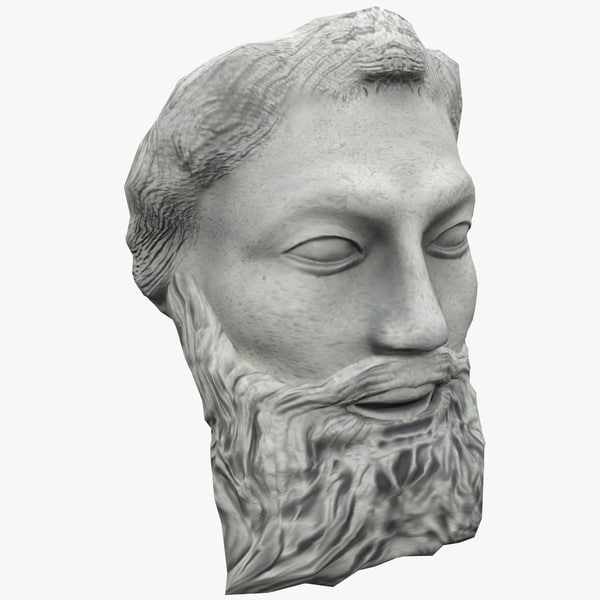 satyr face statue 3d model