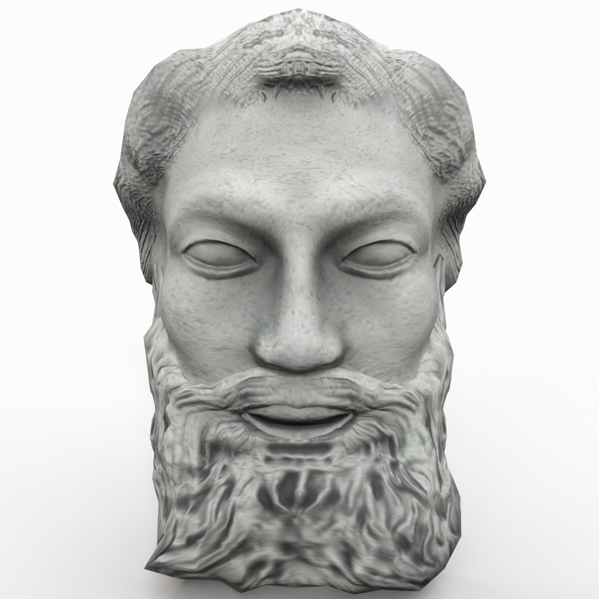 satyr face statue 3d model