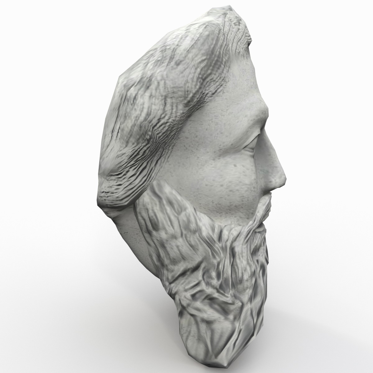 satyr face statue 3d model