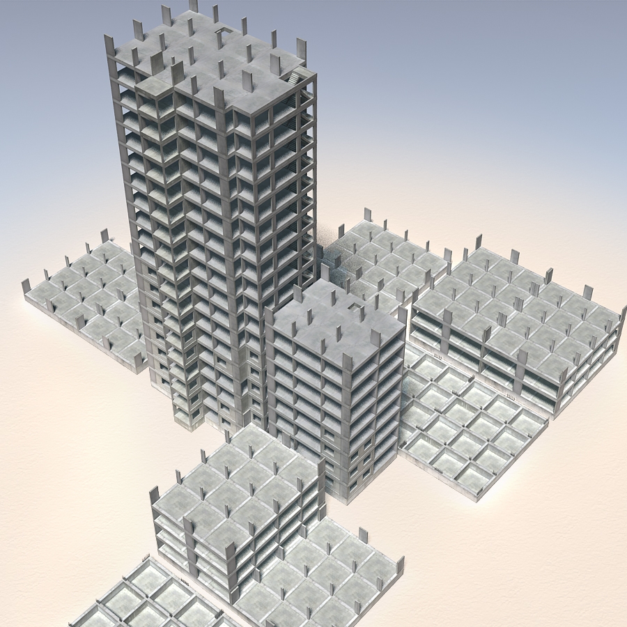 building construction 3d model