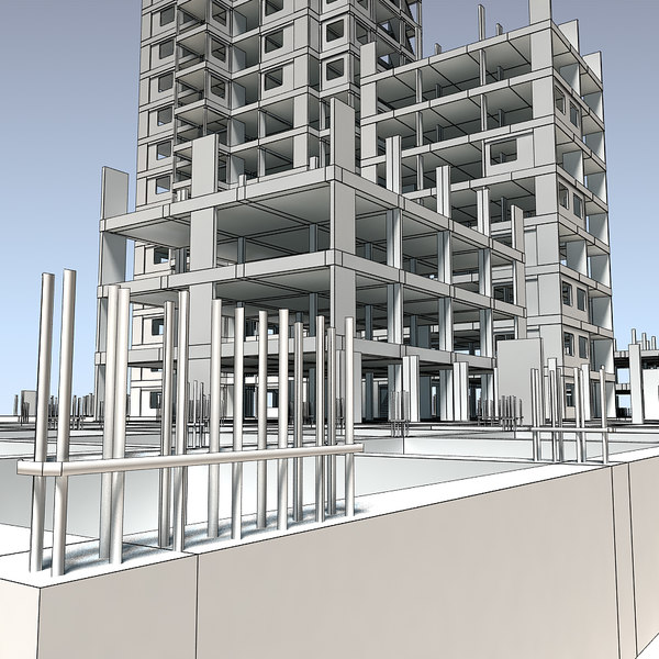 building construction 3d model