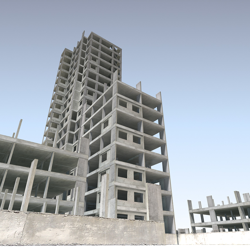 building construction 3d model