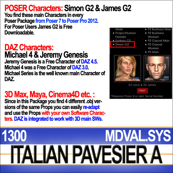 3d props set daz italian