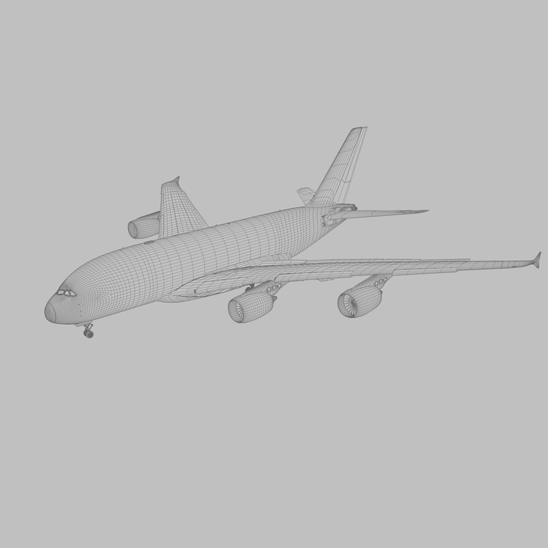 3d model airbus a380