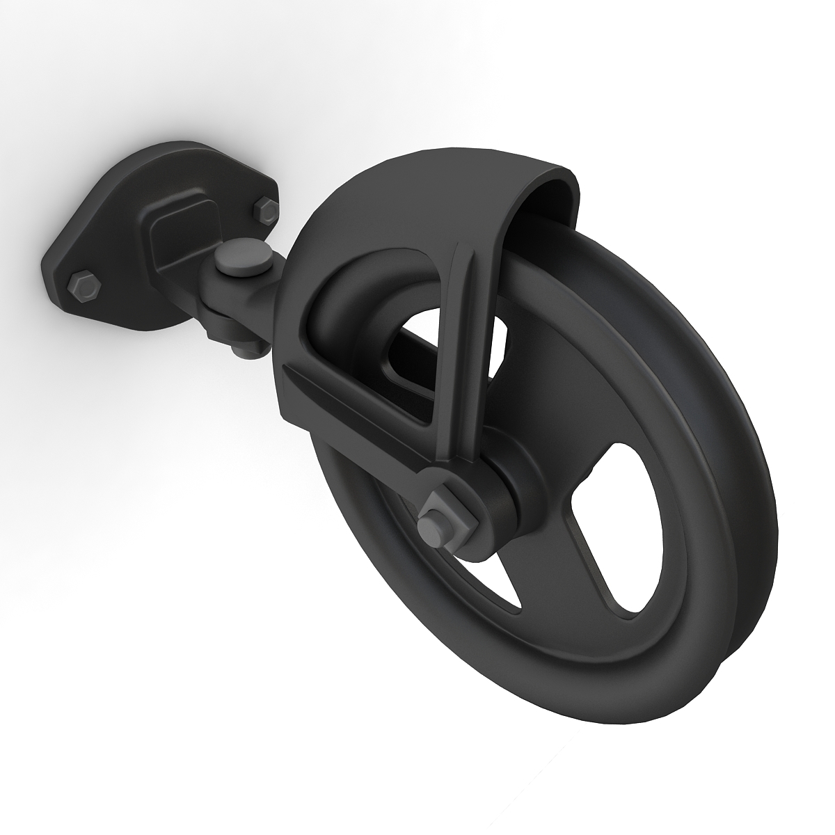 wall mounted retro pulley 3d fbx
