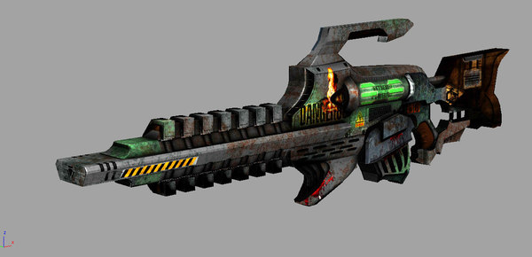 gauss rifle 3d model