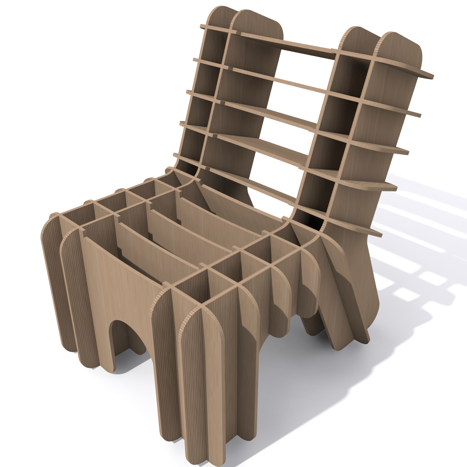 3ds eco-friendly cardboard chair