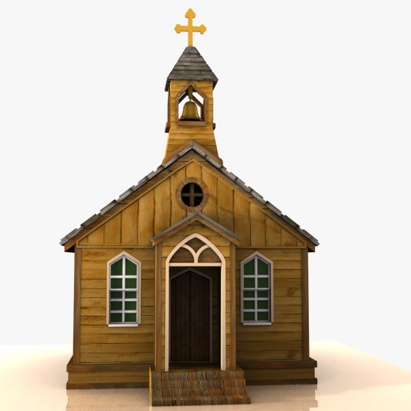 cartoon western church 3d 3ds