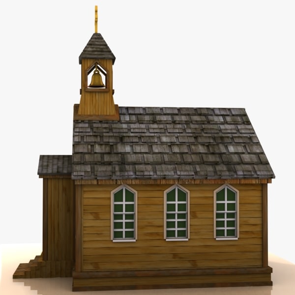 cartoon western church 3d 3ds