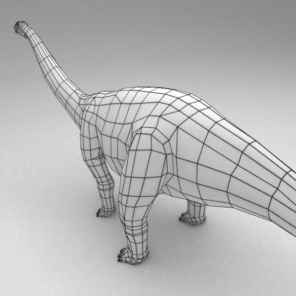 3d model of 13 dinosaur rigged pack