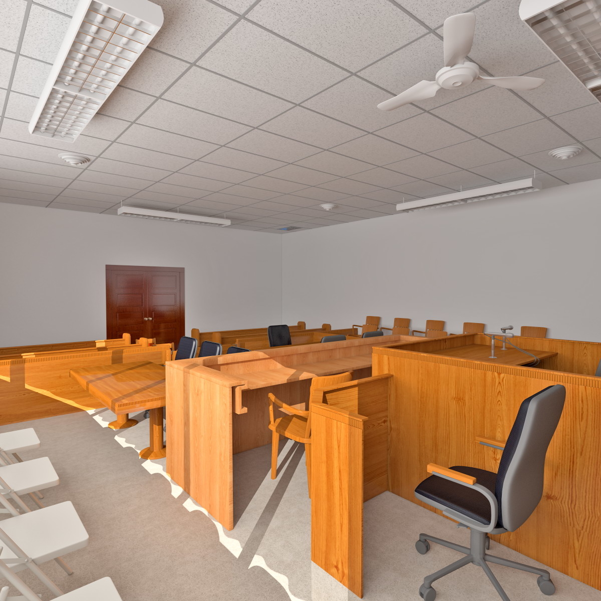 3d courtroom scene