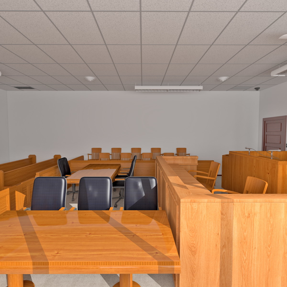 3d courtroom scene