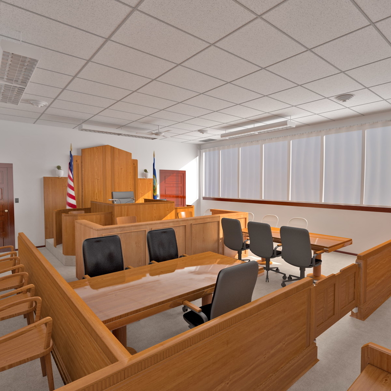 3d courtroom scene