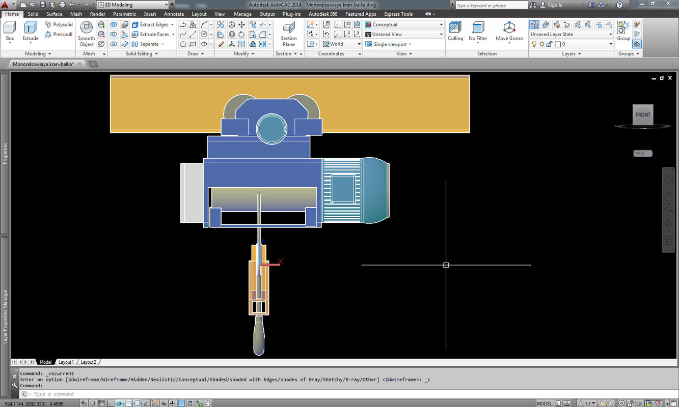 hoist 3d dwg