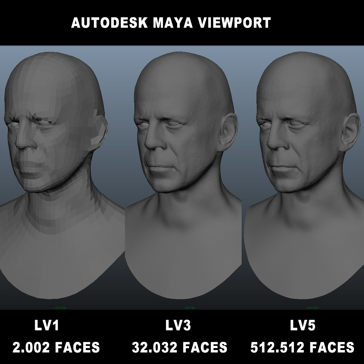 3d john mcclane head