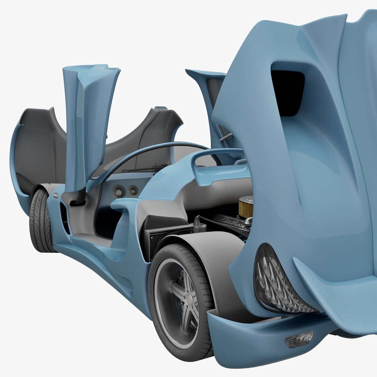 3d car minotaur mk2 rigged