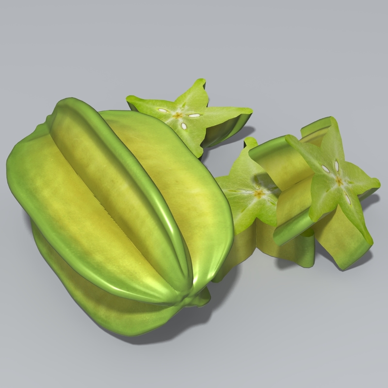 3ds max carambola starfruit fruit