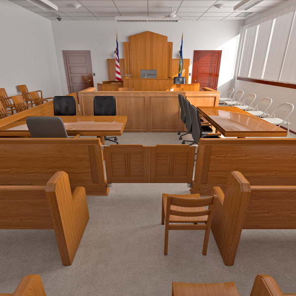 3d courtroom scene