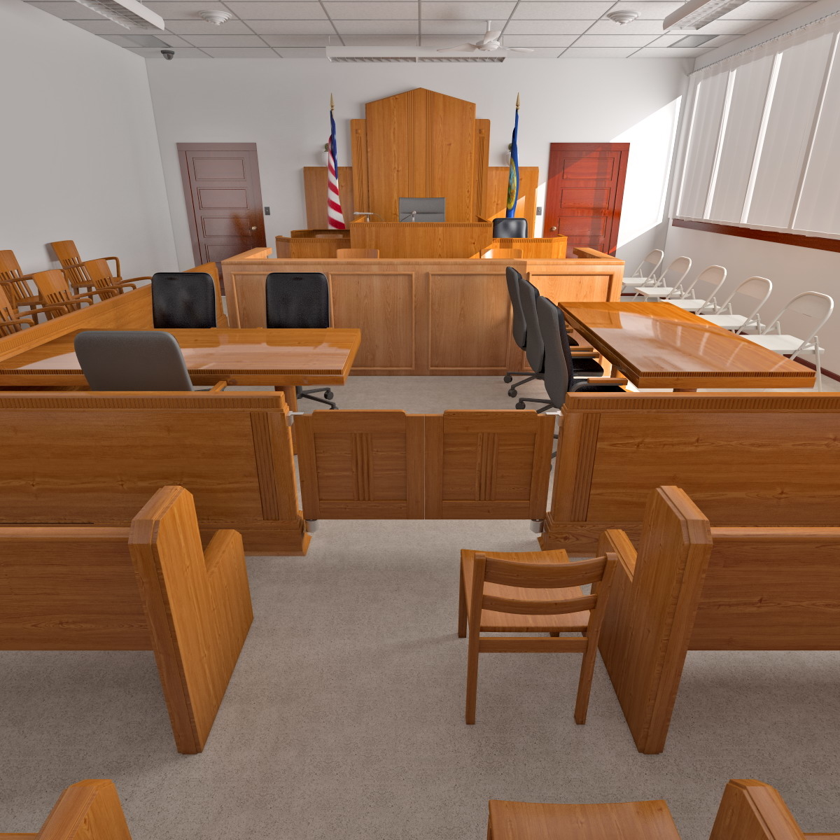 3d courtroom scene