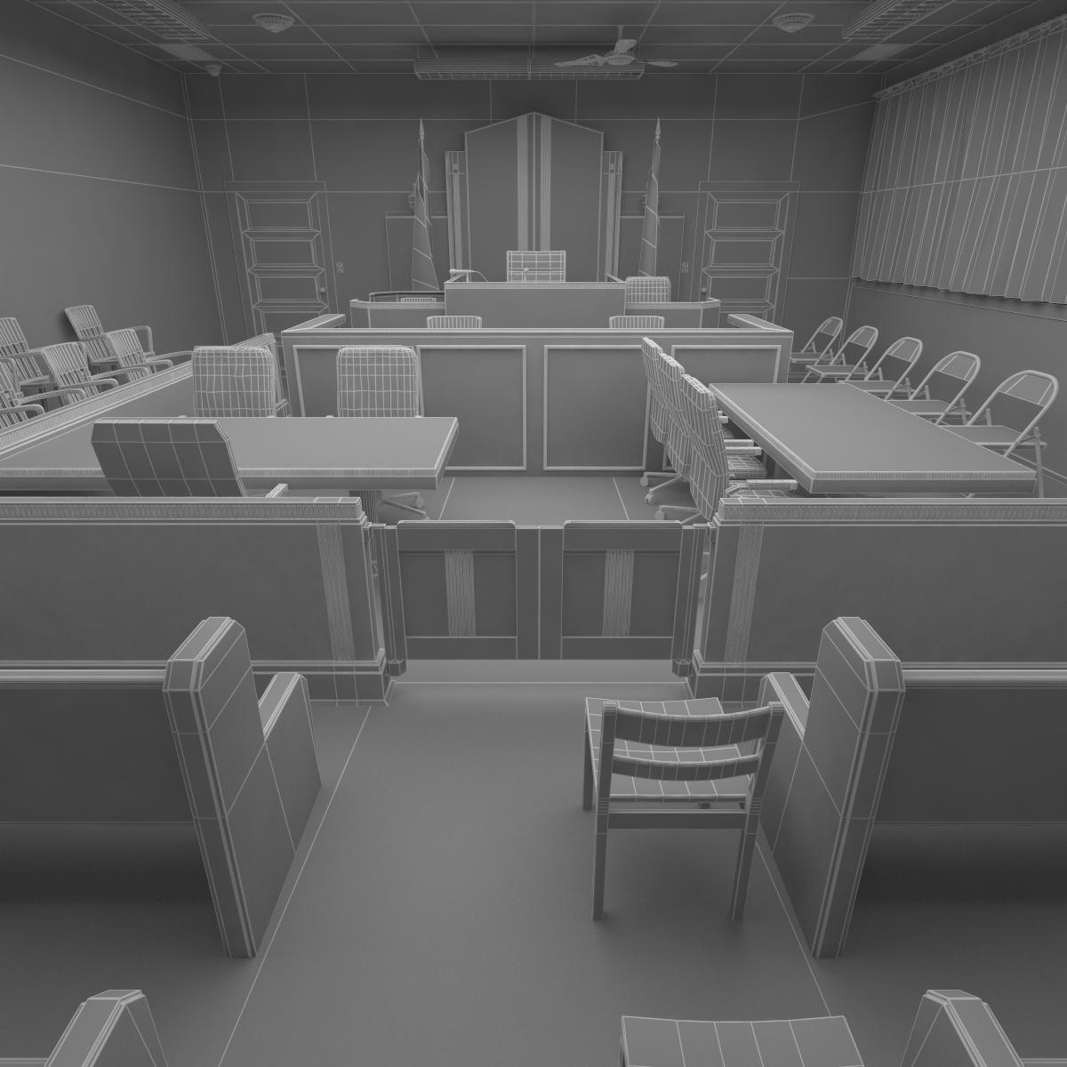 3d courtroom scene
