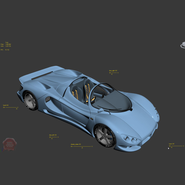 3d car minotaur mk2 rigged
