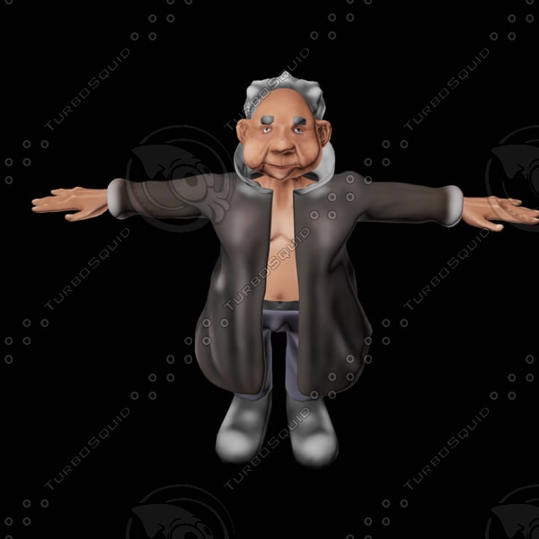 frank cartoon 3d model