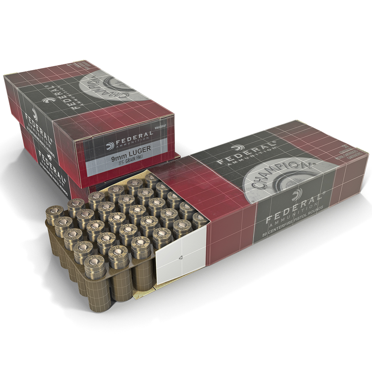 9mm ammo box 3d 3ds