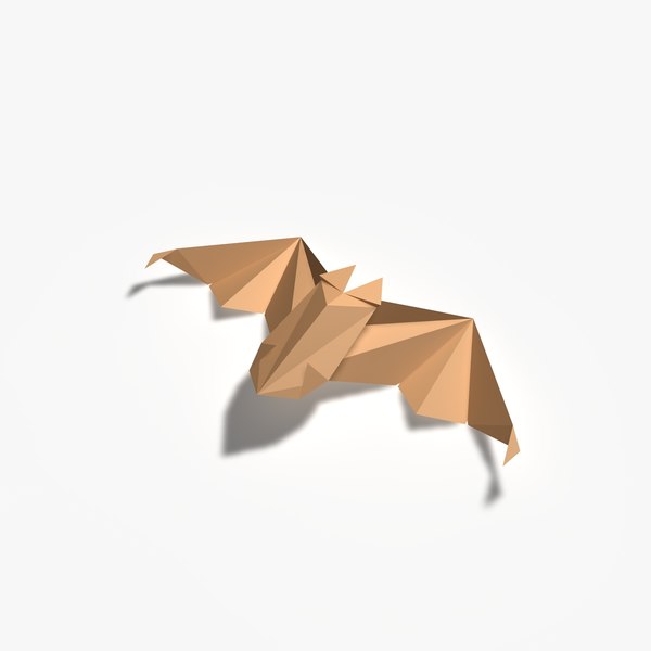origami bat 3d model