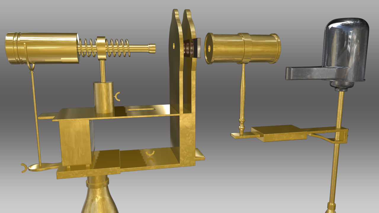 horizontal microscope 3d model
