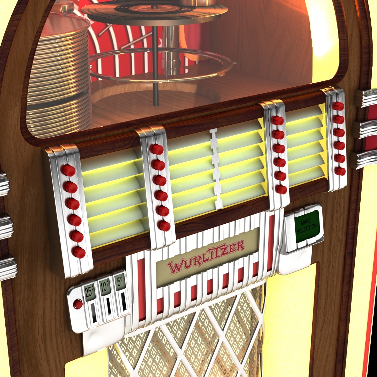 wurlitzer jukebox 3d max