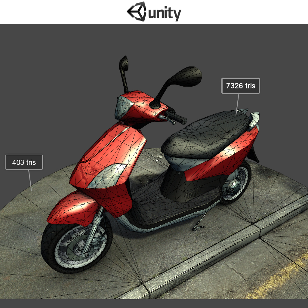 3d model scooter real time