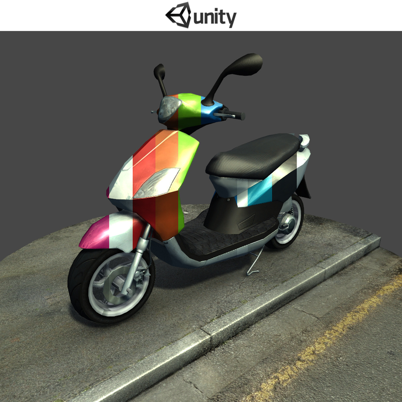 3d model scooter real time