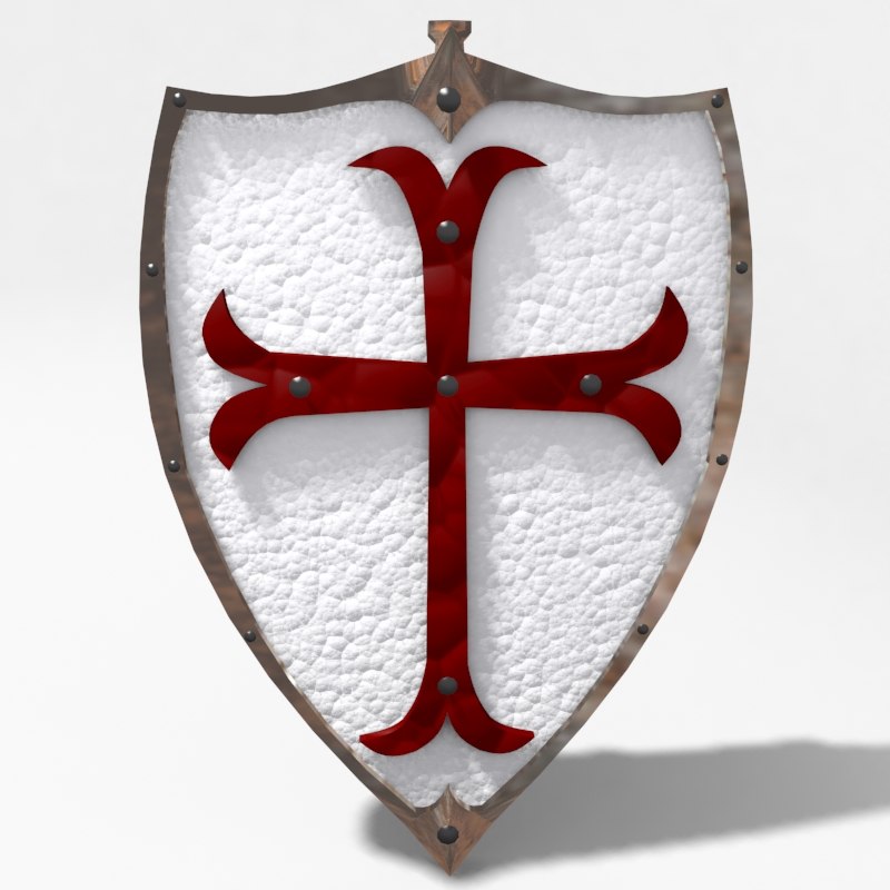 shield templar knight 3d model