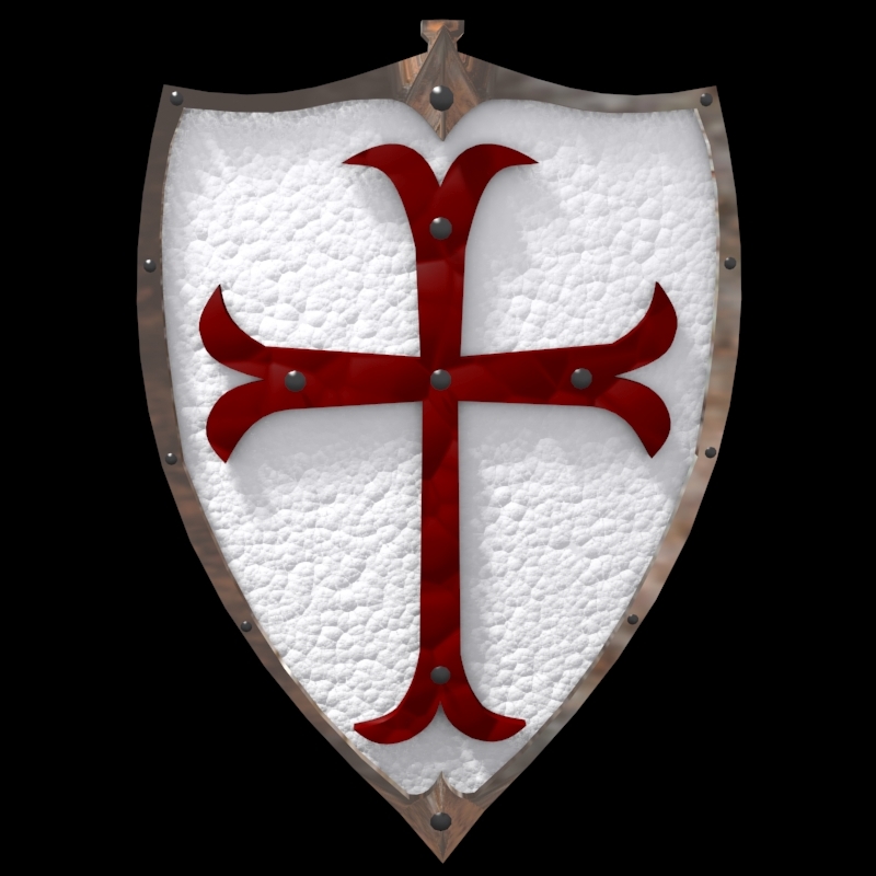 shield templar knight 3d model