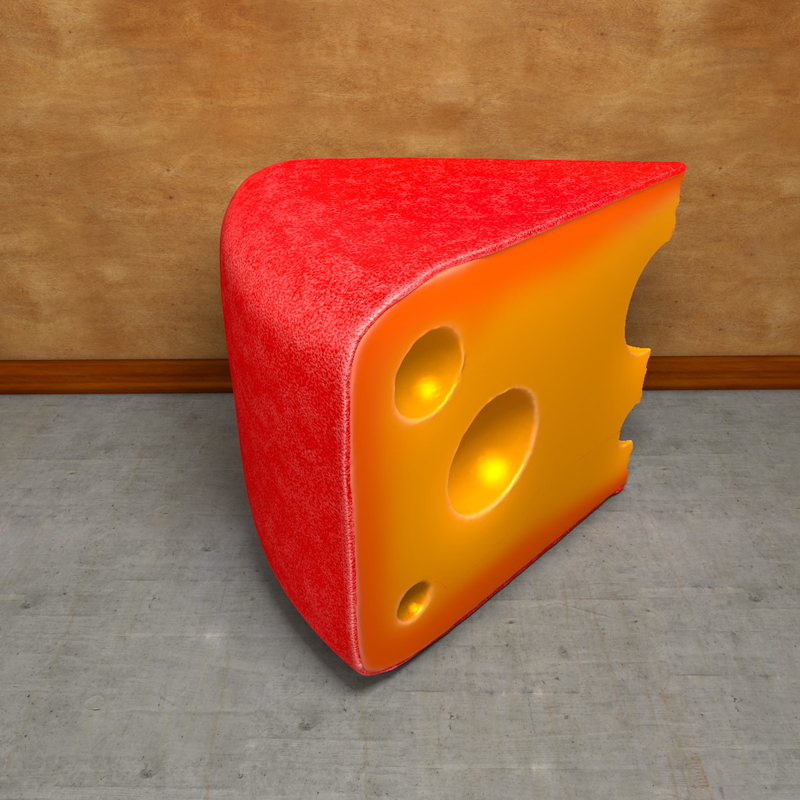 3d model piece cheese