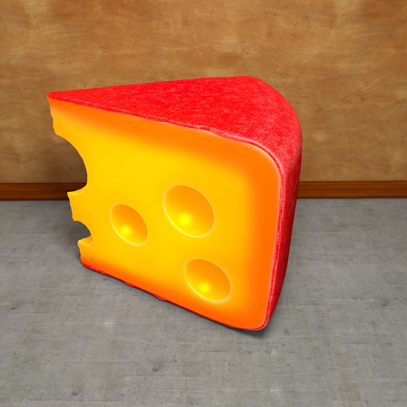3d model piece cheese