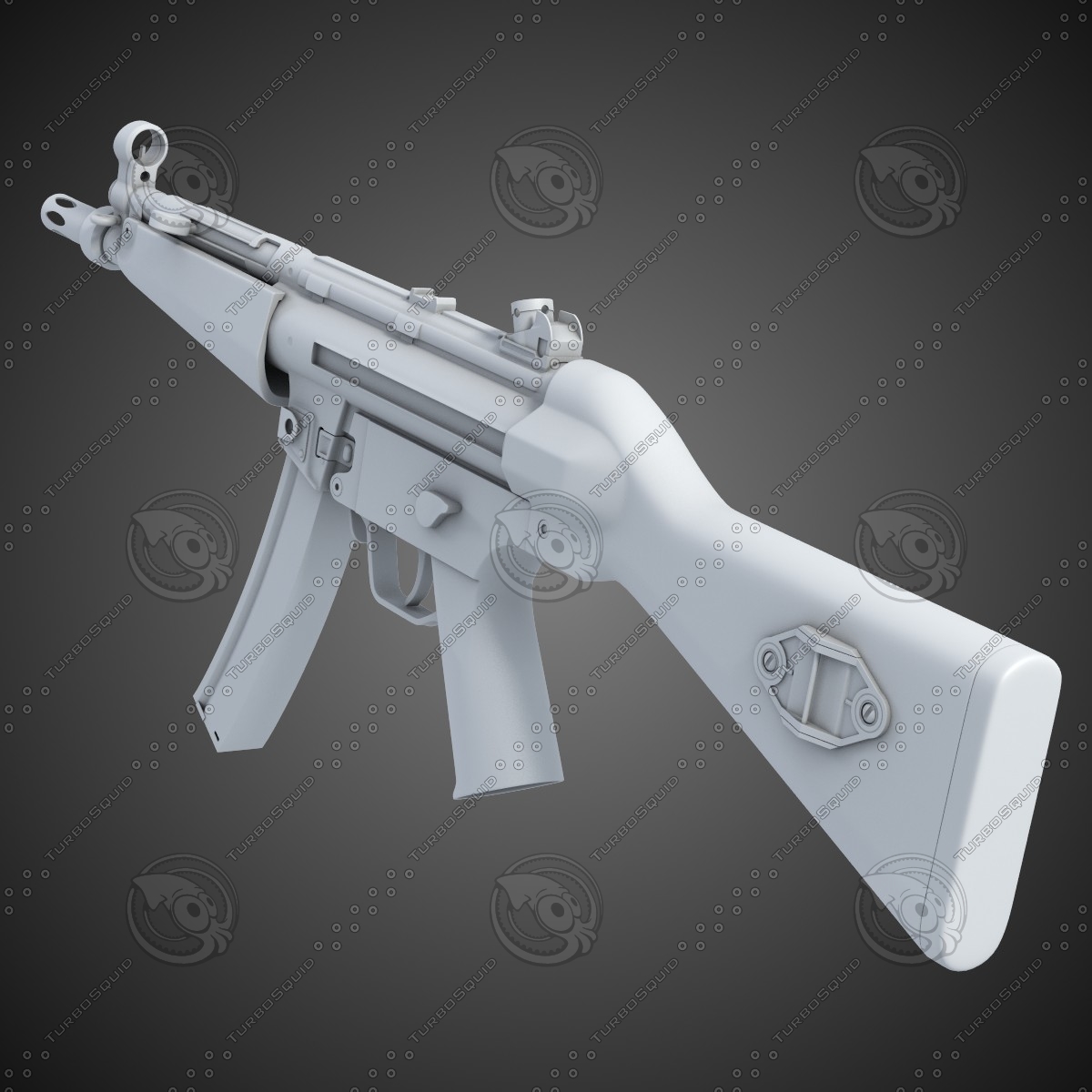 mp5 weapon 3d max
