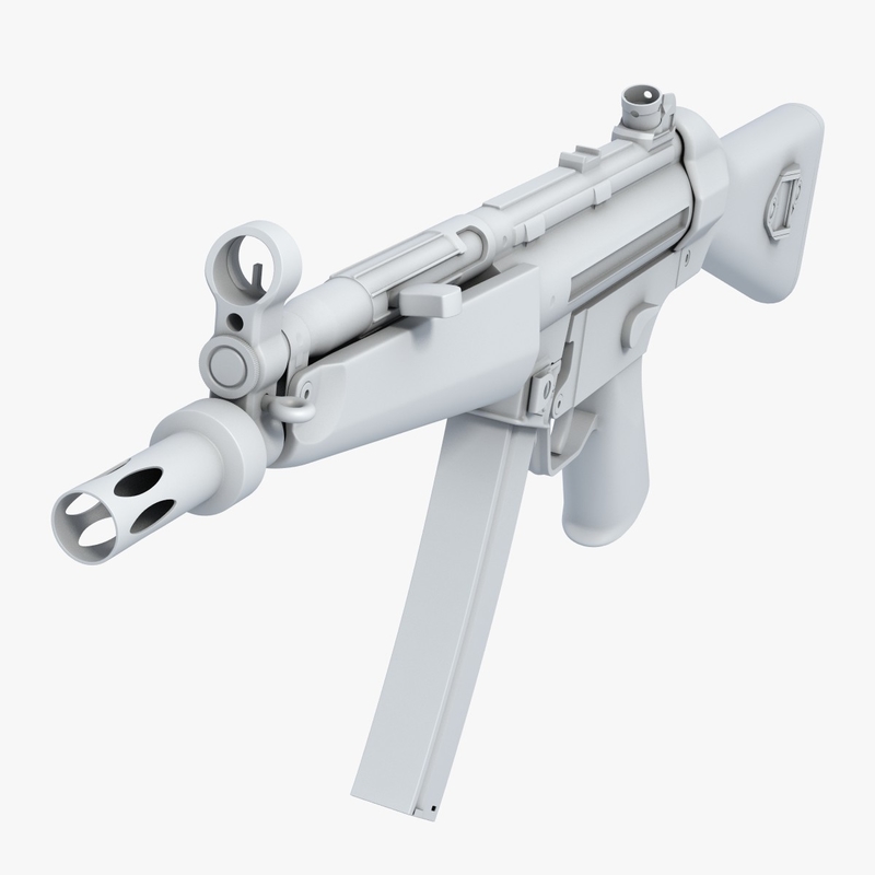 mp5 weapon 3d max