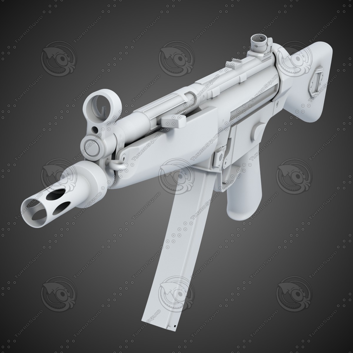 mp5 weapon 3d max