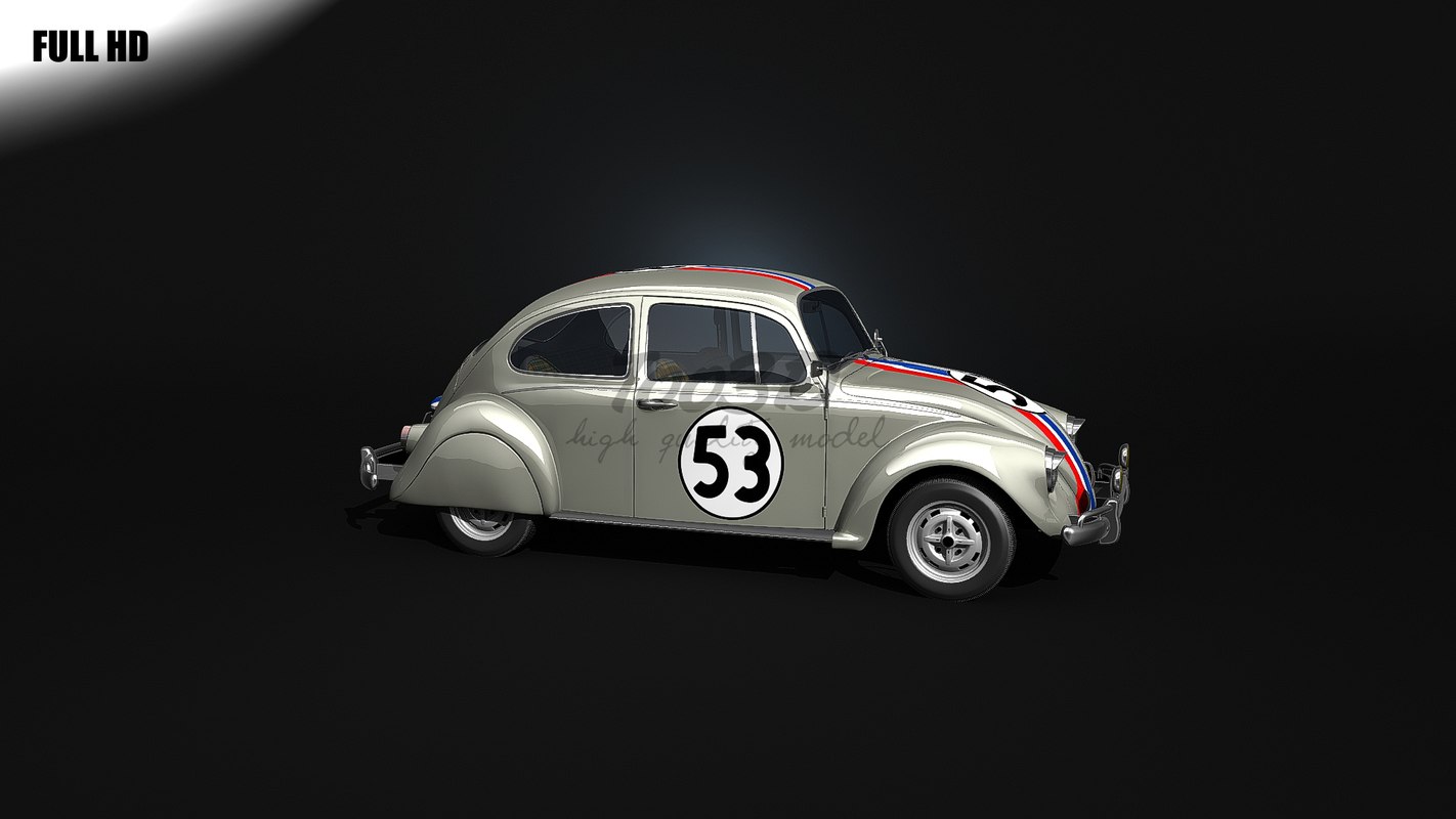 beetle herbie 3d model