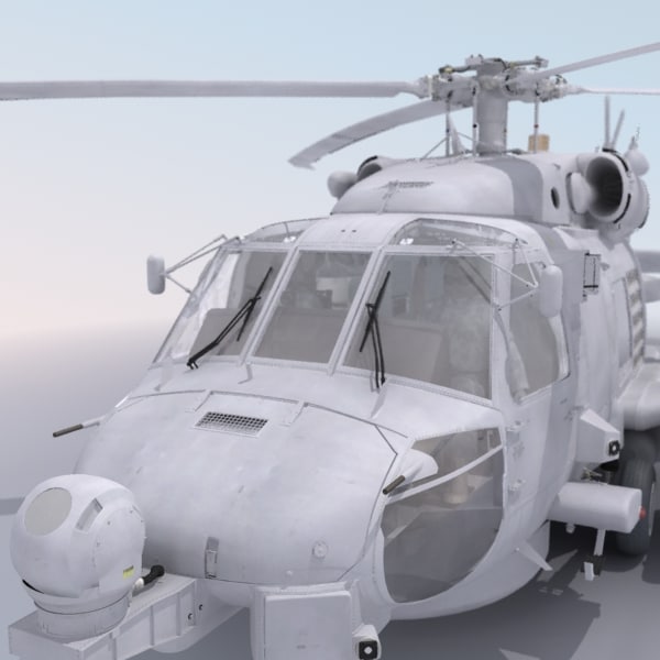 sh-60 seahawk military helicopter 3d model