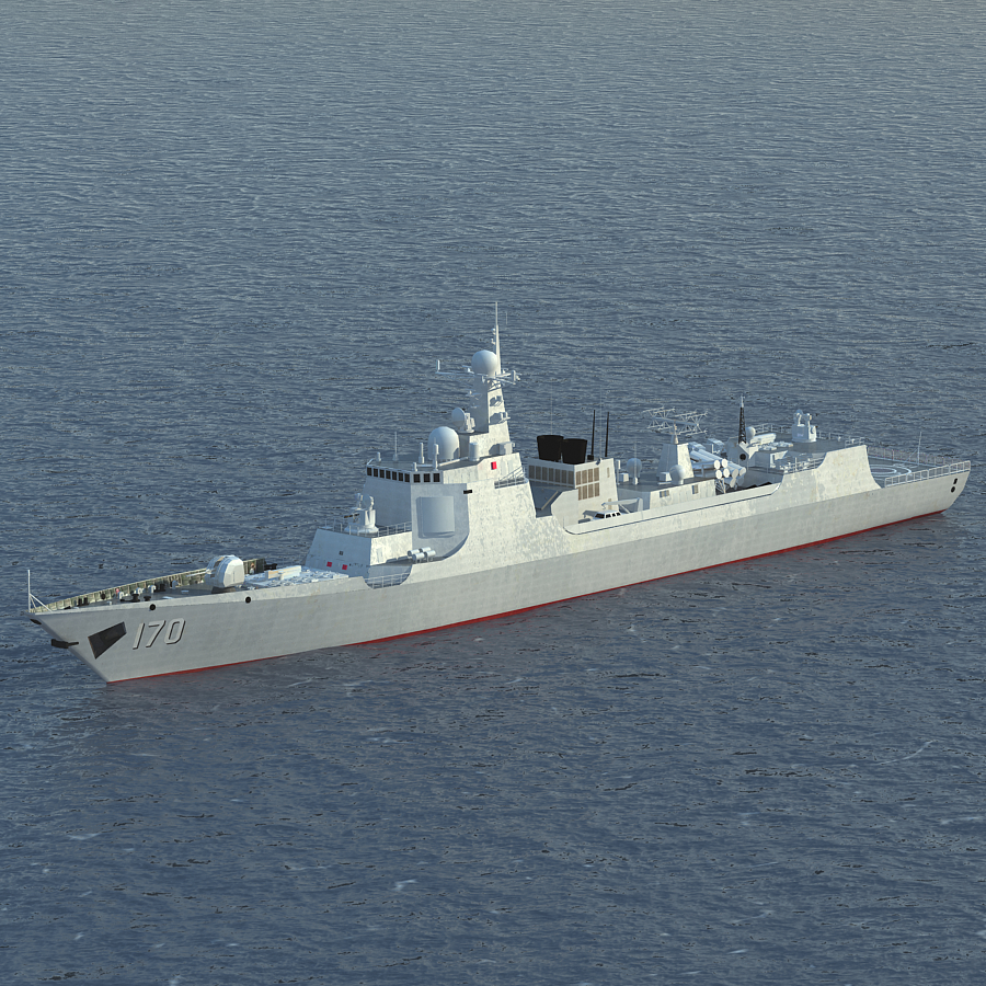 3d type 052c destroyer