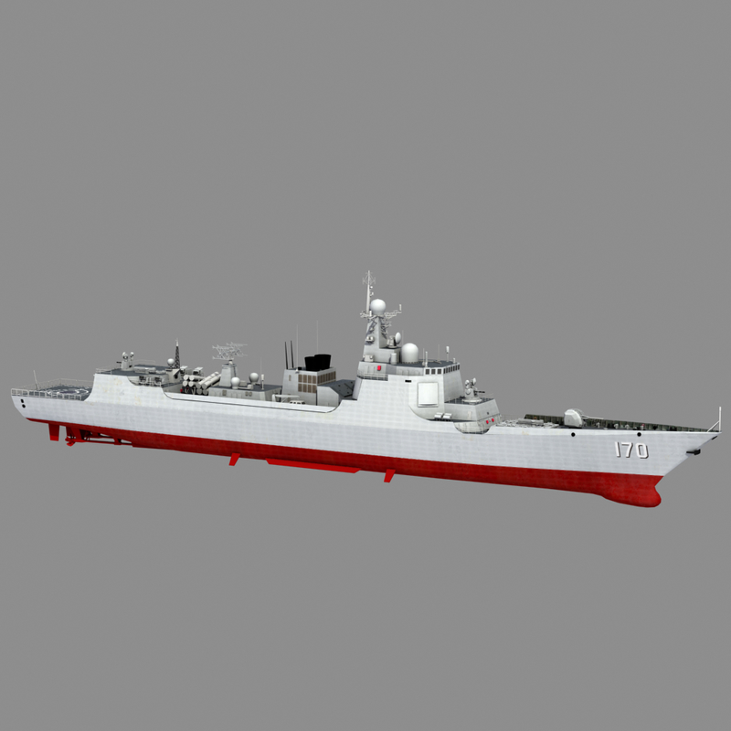 3d type 052c destroyer