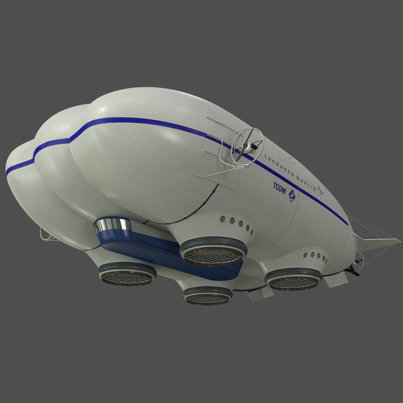 3d model aerostatic hybrid airship lockheed martin