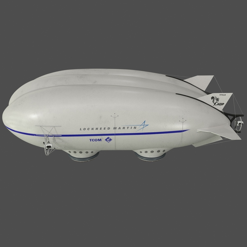 3d model aerostatic hybrid airship lockheed martin