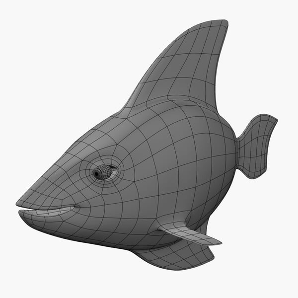 cartoon fish 3d model