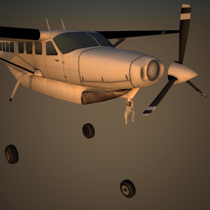 cessna 208 basic 3d model