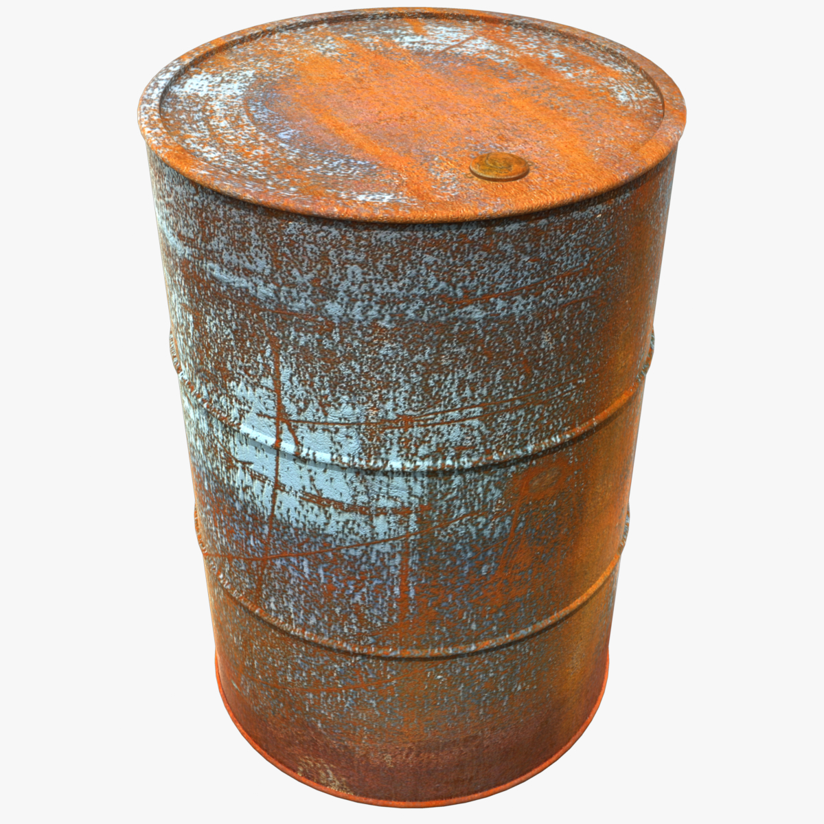 old rusty barrel 3d max